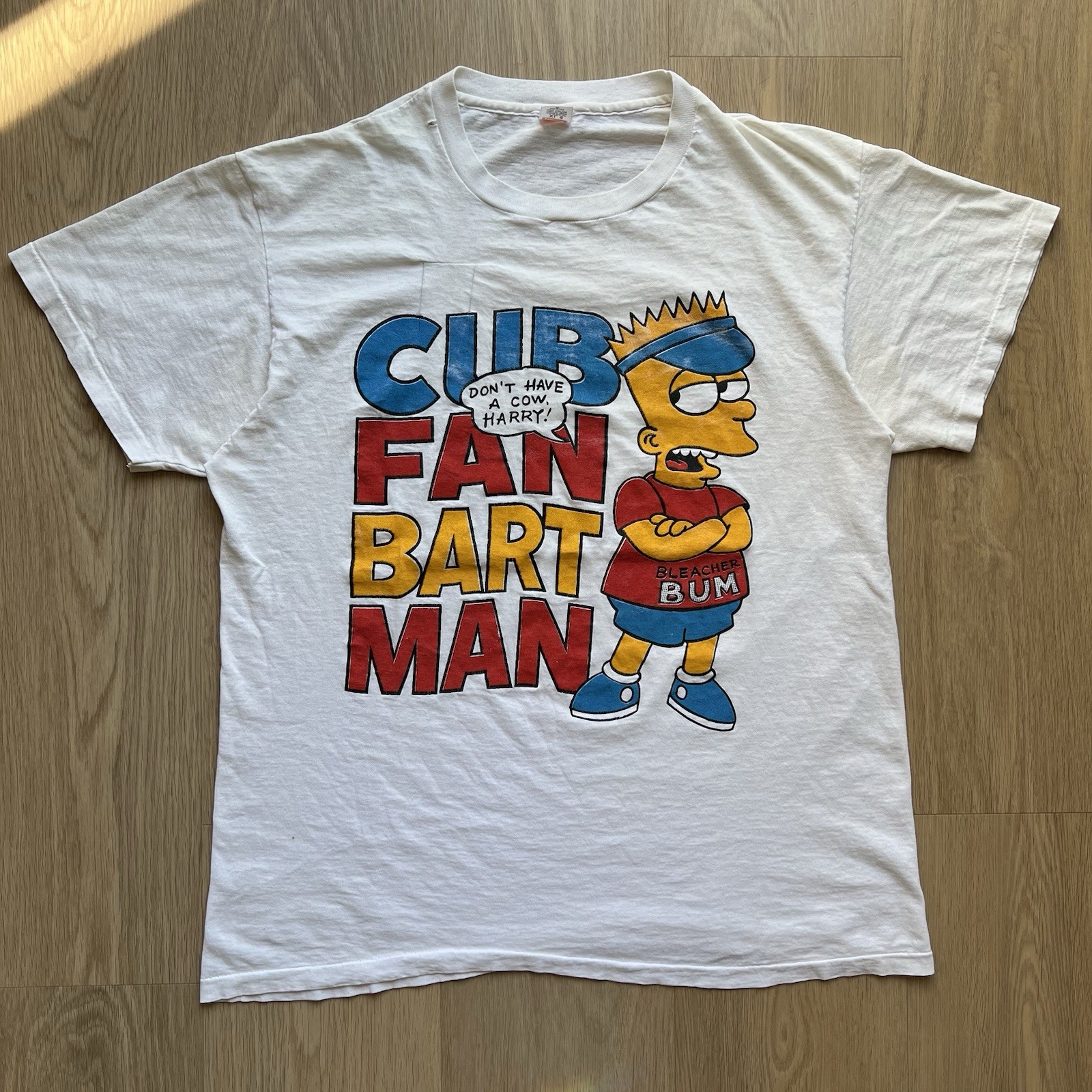 Vintage 80s Bart Simpson Chicago Cubs Size XL Cub Fan… - Gem