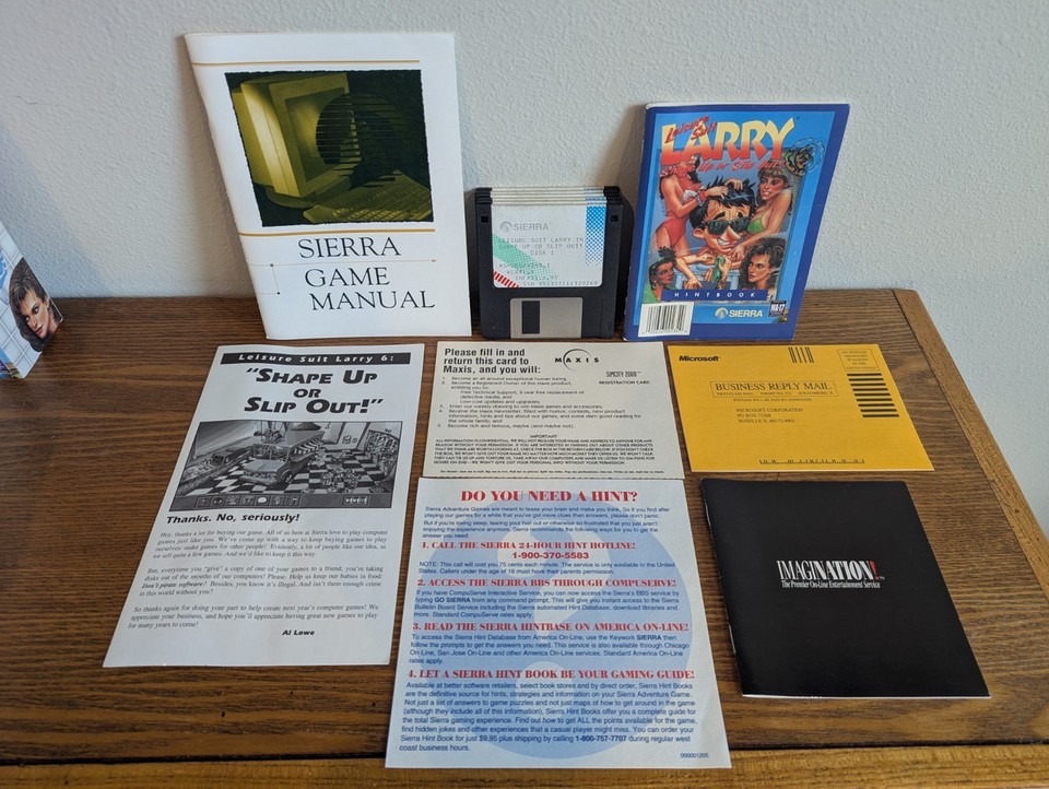Leisure Suit Larry 6 Shape Up or Slip Out PC MS-DOS 3.5" VGA Big Box ...