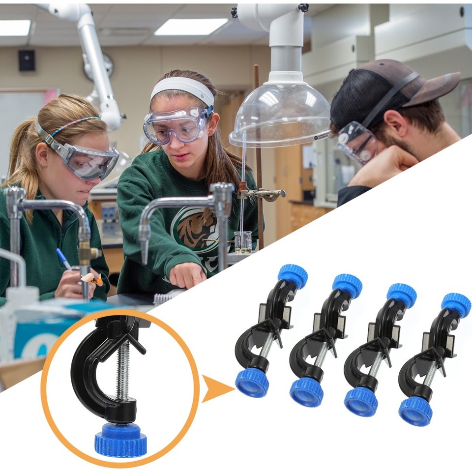 8 pcs Labs Stand Clamp Holder Cross Clamp Boss Head Clamp Right Angle ...