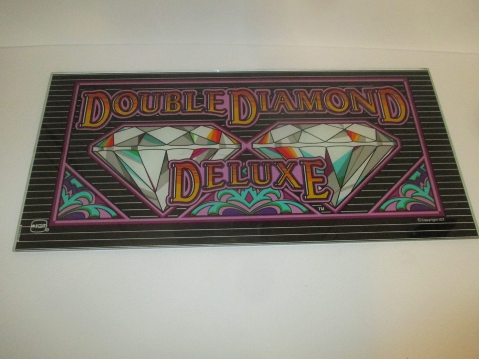 VINTAGE IGT DOUBLE DIAMOND DELUXE SLOT MACHINE BELLY GLASS VERY NICE ...