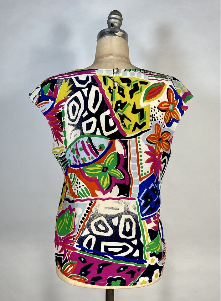 Vintage 1980's-1990's ESCADA by Margaretha Ley colorful mix print ...