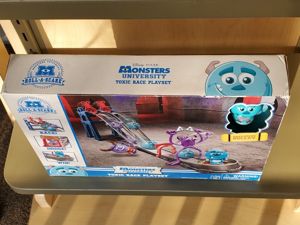 Spinmaster Monsters University Roll-a-Scare Play Set, Toxic Race ...