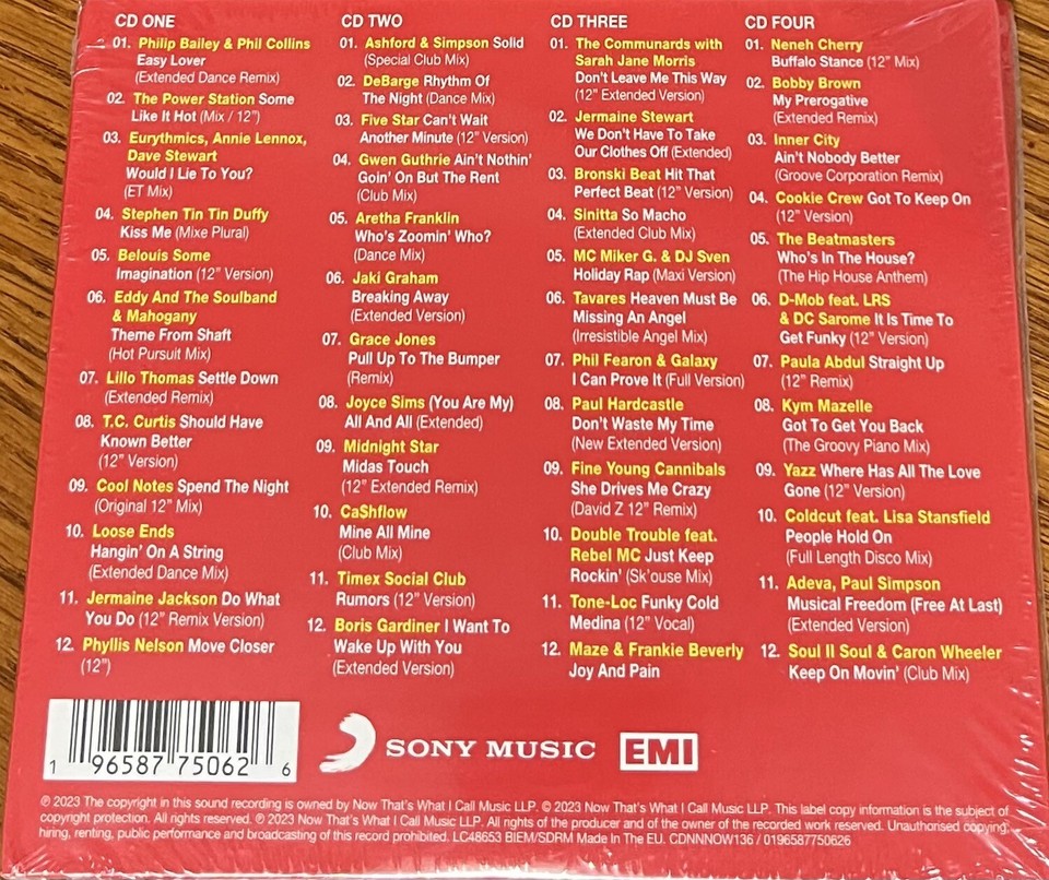 VARIOUS ARTISTS "NOW DANCE THE 80S" BRAND NEW ORIGINAL 2023 UK 4CD ALBUM IMPORT | eBay