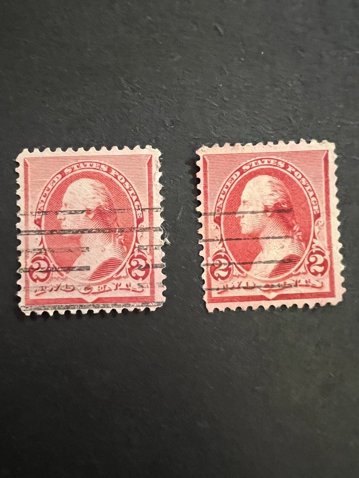 US Postage Stamp George Washington Two Cent 2¢ Red Stamp 1847-1907 Very ...