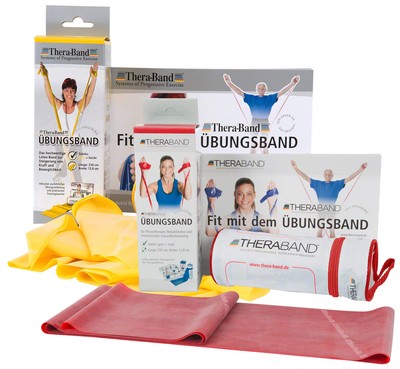 Thera Band Set: Stärke gelb leicht und rot mittelstark, a 2,5m ...