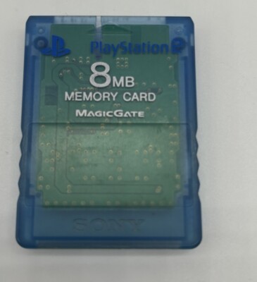 Sony PlayStation 2 OEM 8MB Memory Card Magic Gate PS2 - Clear Blue SCPH ...
