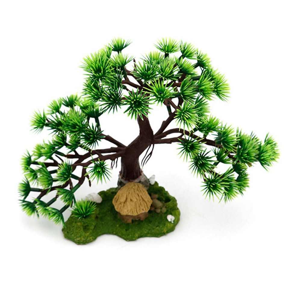 Simulated Pine Bonsai Fish Tank Pine Ornament Decorative Aquarium Resin ...