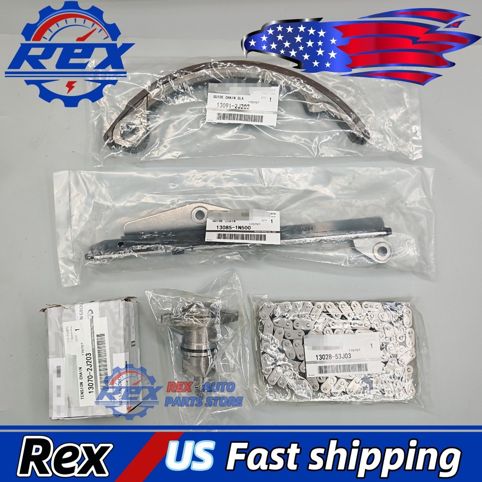 4PCS Timing Chain and Tensioner Kit For NISSAN INFINITI SR20DE SR20DET ...