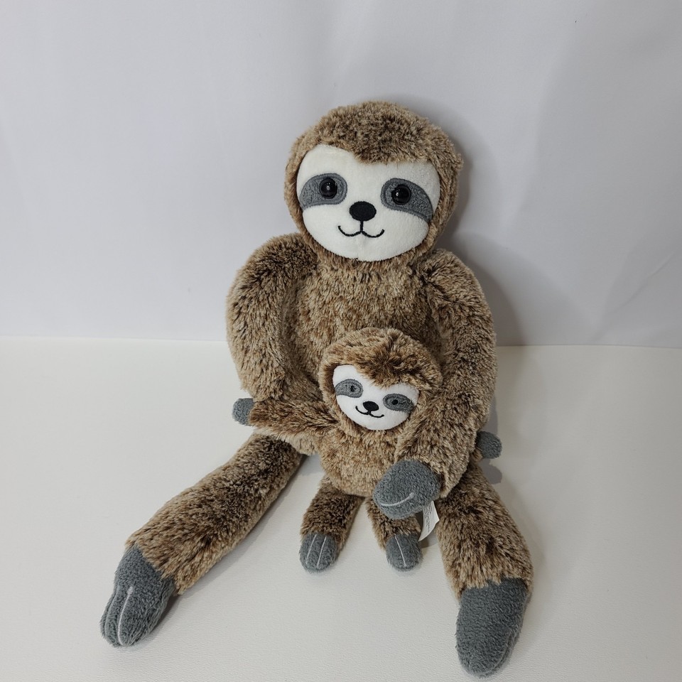 Cloud Island Sloth Set Mom and Baby Plush Stuffed Animal Rattle Toy ...