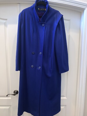Vintage Komitor Royal Blue Full Length Wool Coat ONE SIZE Mint ...