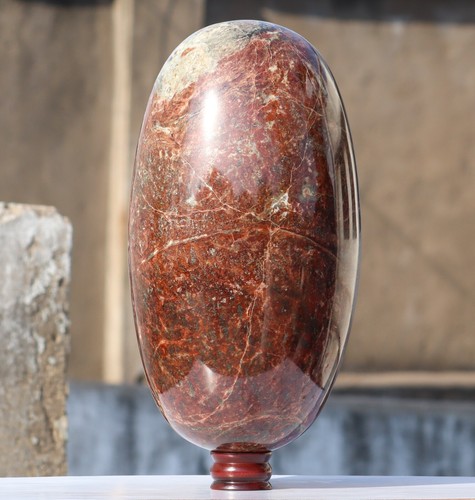 67.8LB! 380MM Red Garnet Lingam Powerful Healing Energy Stone Sacred ...