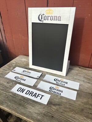 CORONA BEER Chalkboard MENU Special Board Wood Frame Sign 20” Beach ...