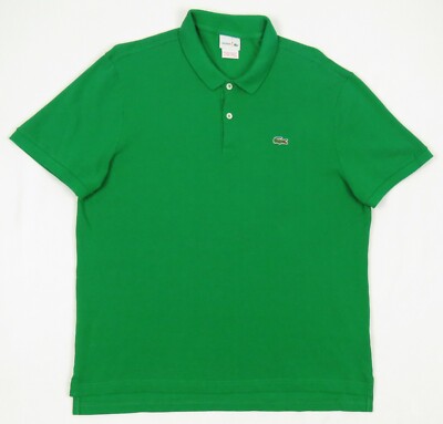 Lacoste Crocodile Logo Devanlay Mens Green Short Sleeve Polo Shirt XXL ...