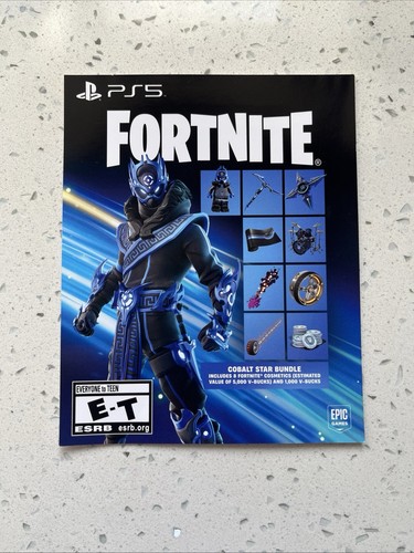 PS5 Exclusive Fortnite Cobalt Star Bundle Code + 1000 V Bucks NEW ...