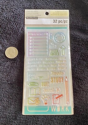 Recollections - School Creative Year Planner Clear Stamp & Stencil 32pc ...