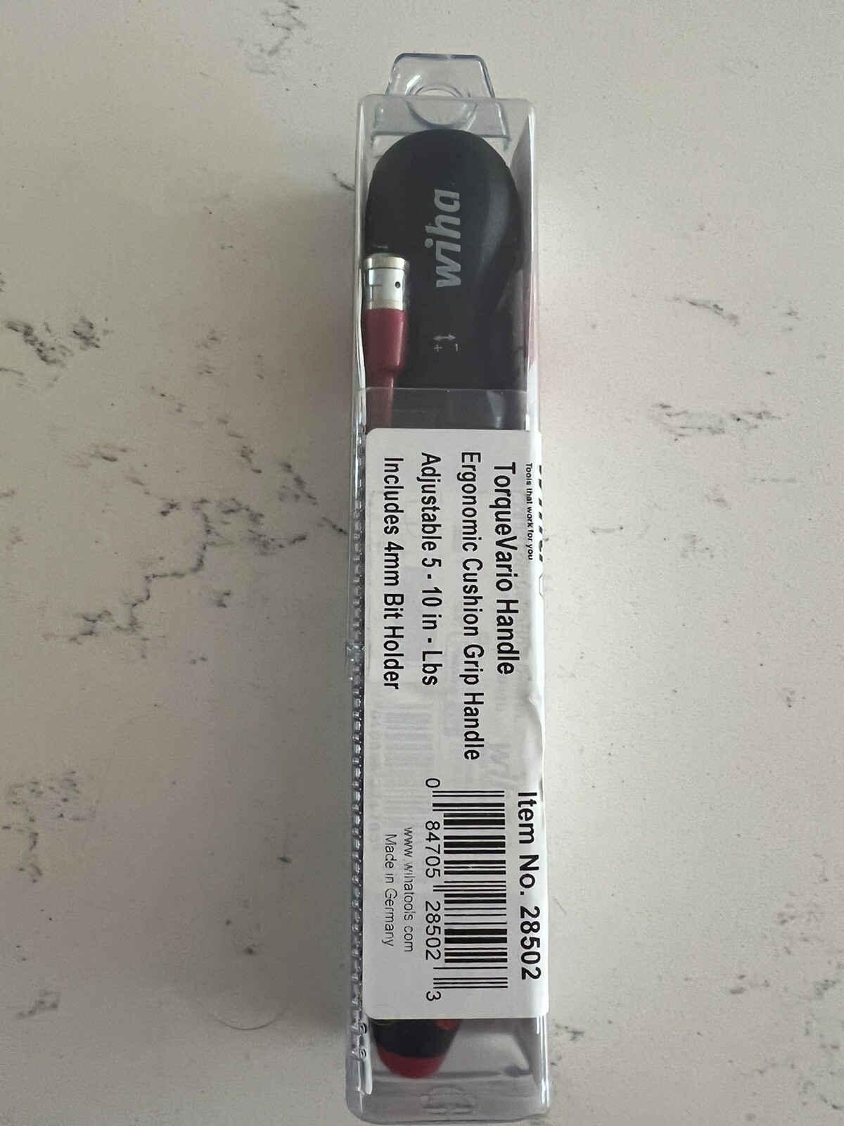 Wiha 28502 TorqueVario-S Handle Control Screwdriver 5-10in lbs w/ 4mm ...