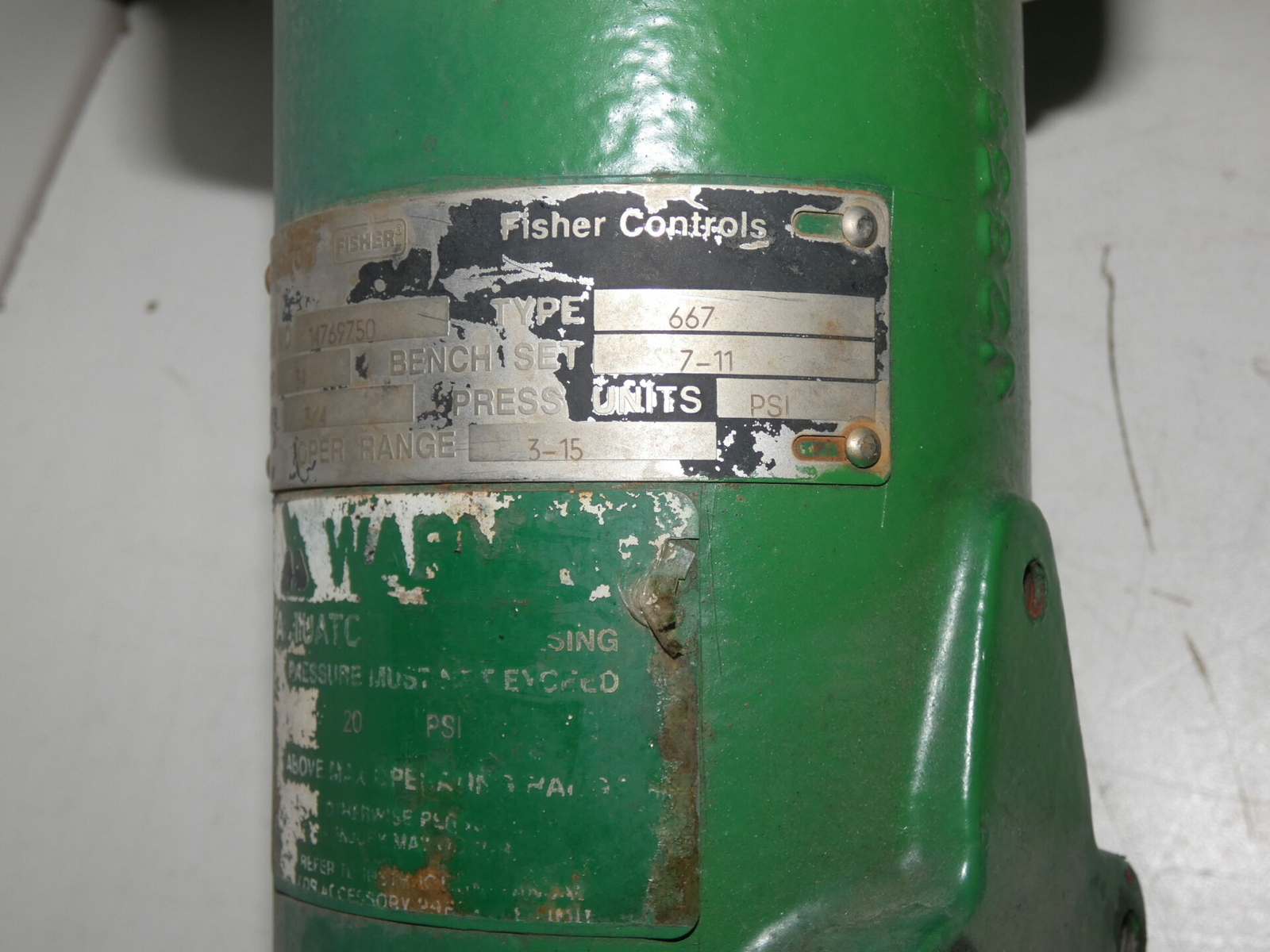 Fisher Controls Type 667 Size 34 Diaphragm Actuator, Port Size 2, RSS ...