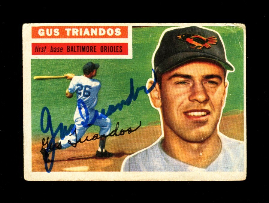 1956 TOPPS GB GUS TRIANDOS #80 ORIOLES SIGNED AUTOGRAPH | eBay