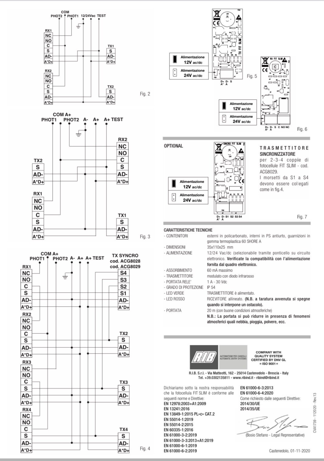 Fotocellule Rib Fit Slim ACG8032B | eBay