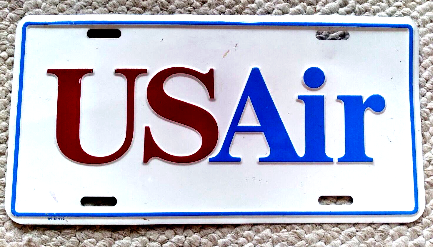 Vintage USAir US Air US Airways Vanity Booster License Plate Airline ...
