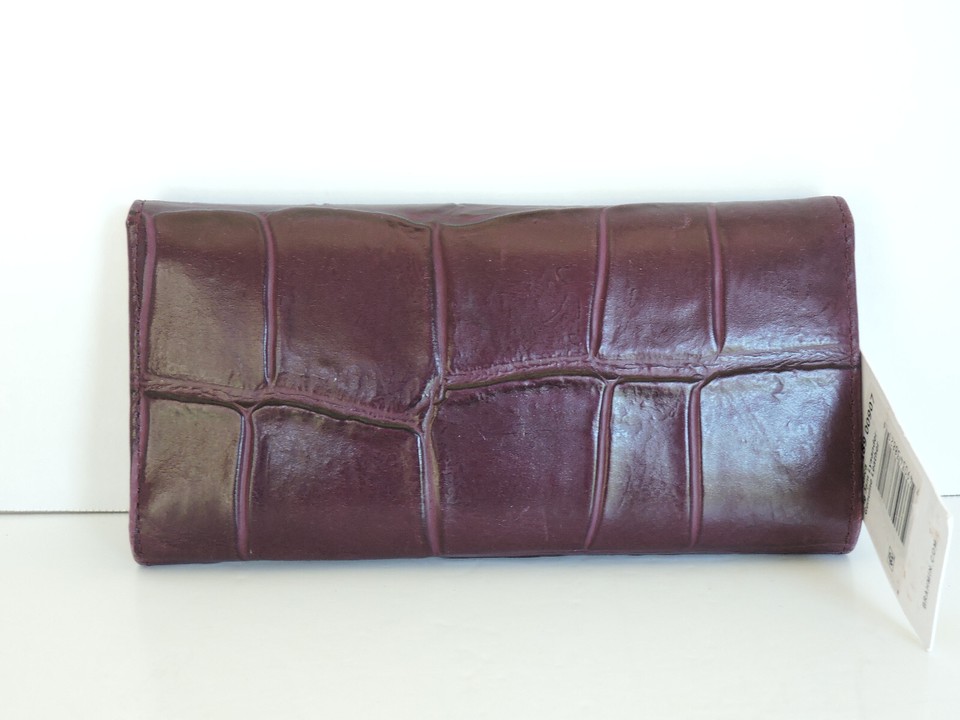 Brahmin Fiora Fig Jam Lysander Croc Embossed Leather Satchel Veronica ...