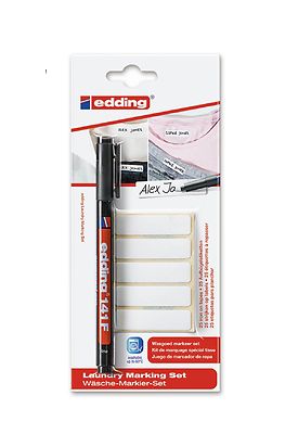 Edding Laundry Marker Kit - includes Edding 141F Fabric Pen & Blank ...