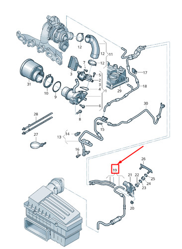 NEW AUDI A3 SPORTBACK 8V ENGINE VACUUM HOSE 04L131055B ORIGINAL | eBay