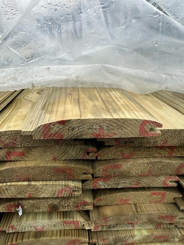 Log Lap Cladding Redwood *** 4.5m X 125mm X 25mm | eBay