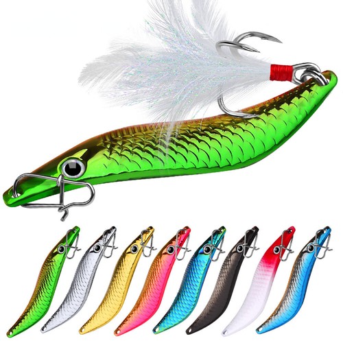 Lure Sequin S Type Fishing Gear Leech Curve Metal Bait Blood Slot Hook ...