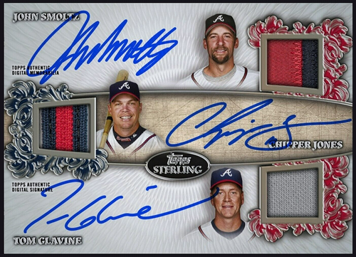 2020 Topps Sterling Triple Signature RARE - Smoltz Jones Glavine ...