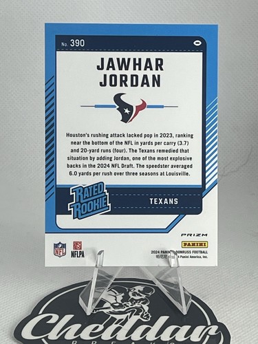 Jawhar Jordan (RC) - 2024 Donruss Optic Rated Rookies Preview Pink ...