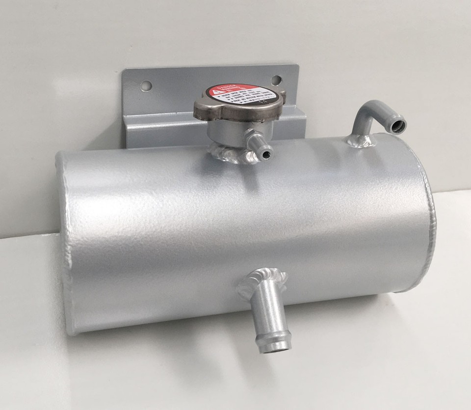 Universal Aluminum Radiator Header Horizontal Round Coolant Overflow ...