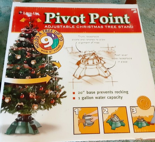 Pivot Point Adjustable Live Christmas Tree Stand 9ft Tree-1 Gal Water ...