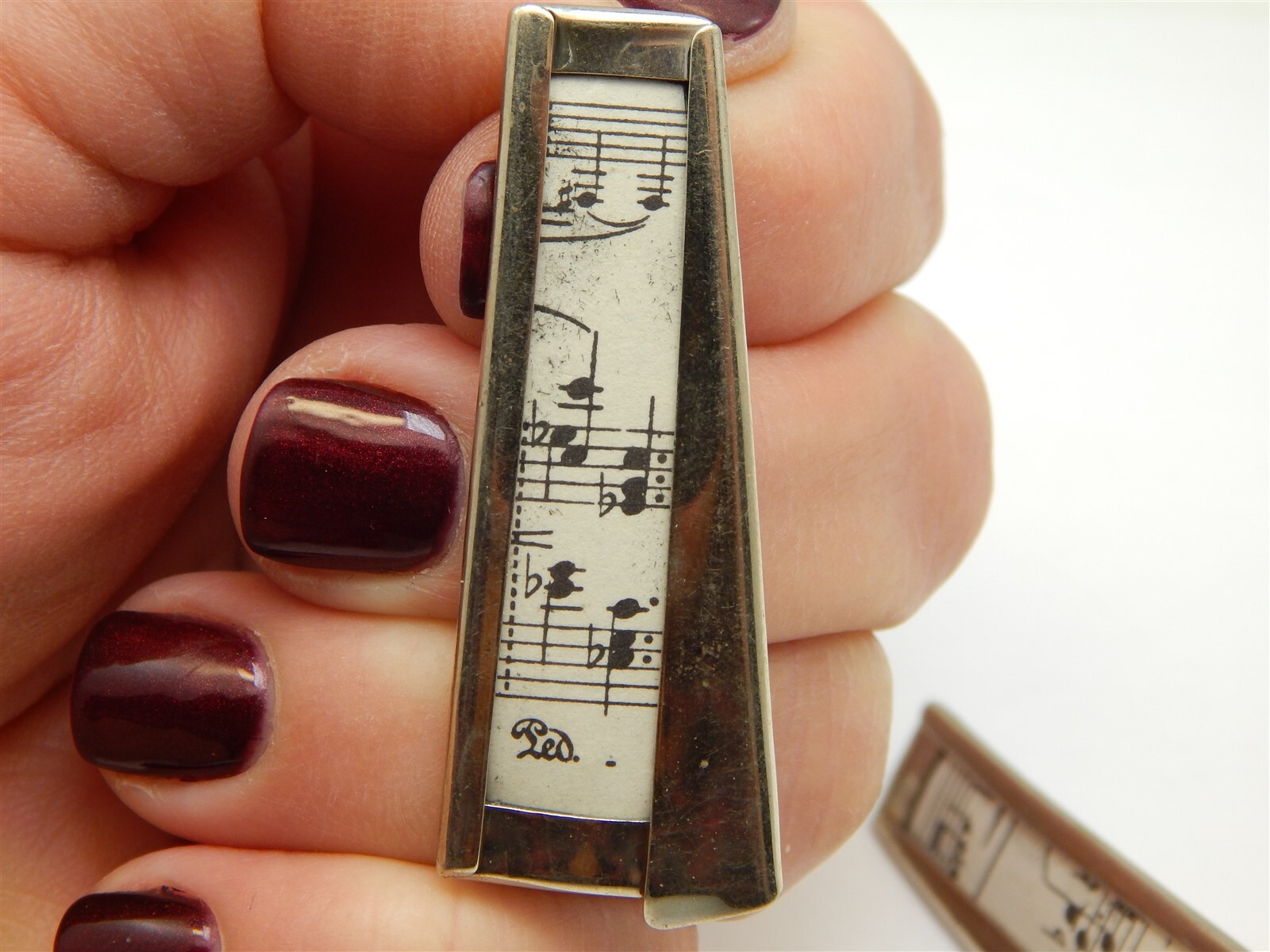 STERLING SILVER 925 MUSIC NOTES POST EARRINGS ABOUT 2… - Gem