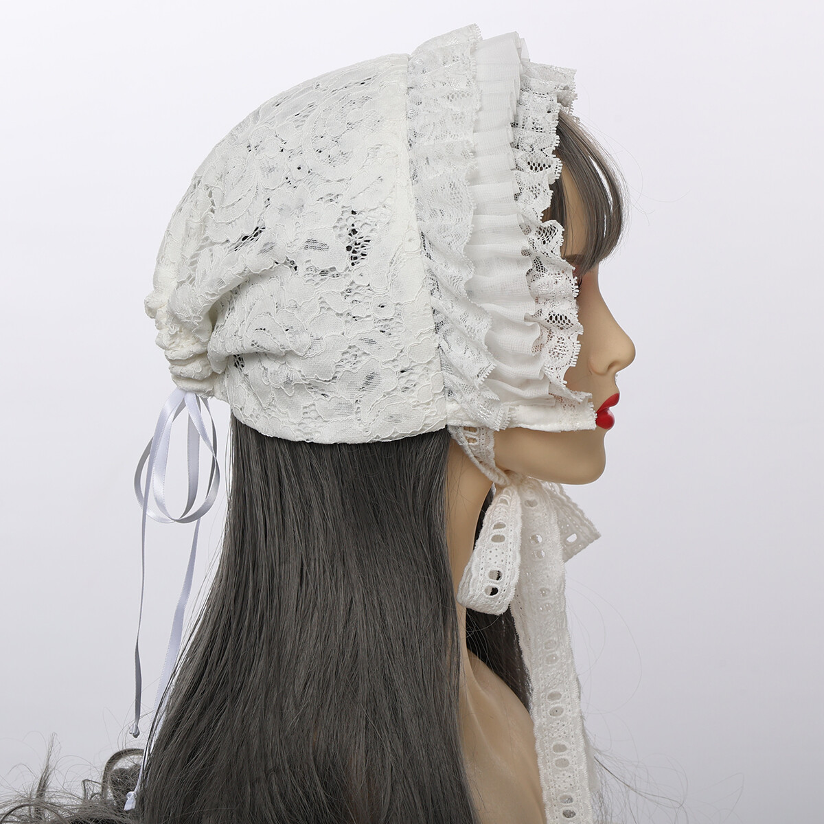 Retro Victorian Edwardian Maid's Mob Cap Retro Civil War Colonial Mob ...