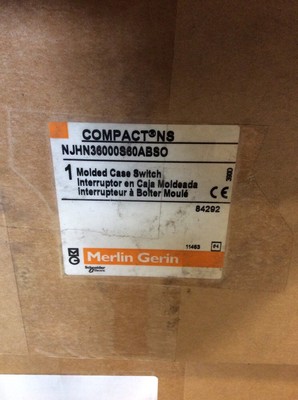 Merlin Gerin Molded Case Switch NJHN36000S60ABSO 600 Volt 600 Amp 3 ...
