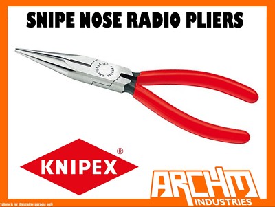 KNIPEX 2501140 SNIPE NOSE RADIO PLIERS - 140MM GRIPPING CUTTING EDGES ...