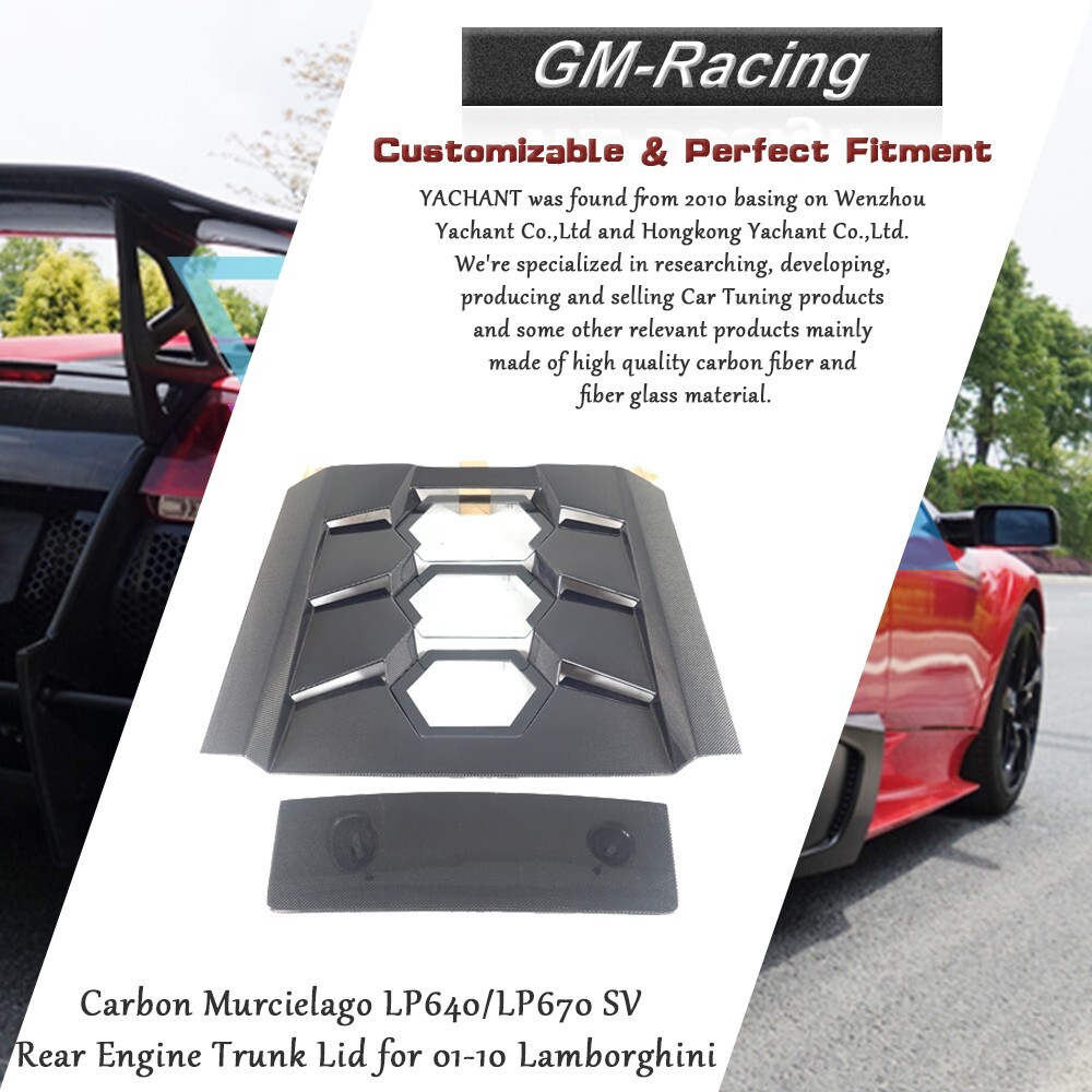 Carbon Murcielago LP640/LP670 SV Rear Engine Trunk Lid for 01-10 ...