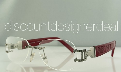 David Eden Frameless Eyeglasses Swarovski Crystals Idol Red Genuine ...