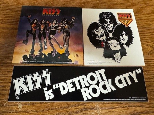 Kiss Sticker Set Destroyer Lot of 4 Stickers Gene Simmons Paul Stanley ...