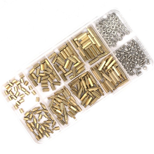 300pcs M2 Hex Assorted Male Female Brass PCB Spacer Stand Off Kit ...