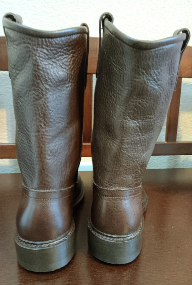 NEW Allen Edmonds "DALLAS" Men's Roper Boots 8 D Dark Brown Leather ...