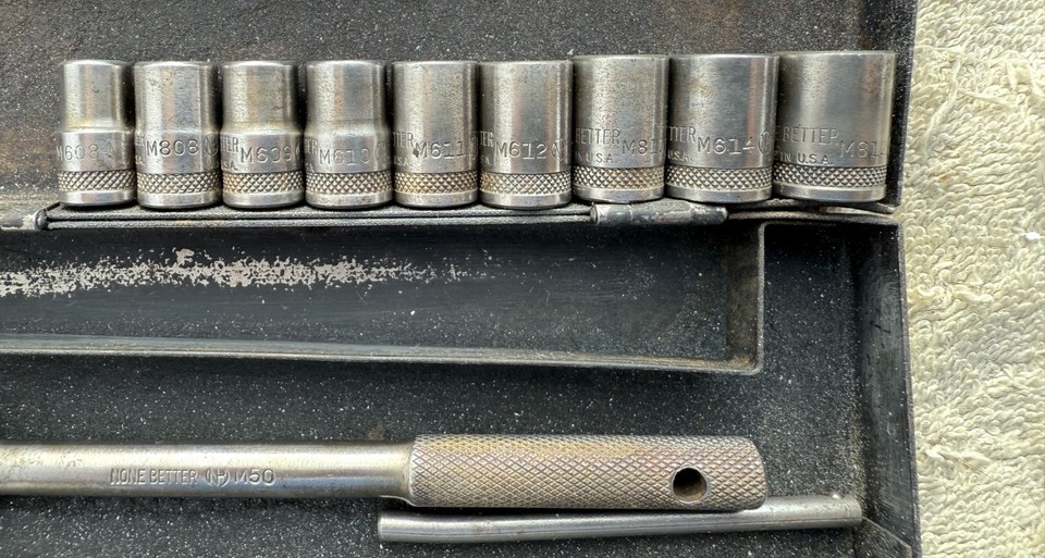 VINTAGE NEW BRITAIN MACHINE CO. NONE BETTER SAE 1/4 INCH DRIVE SOCKET ...