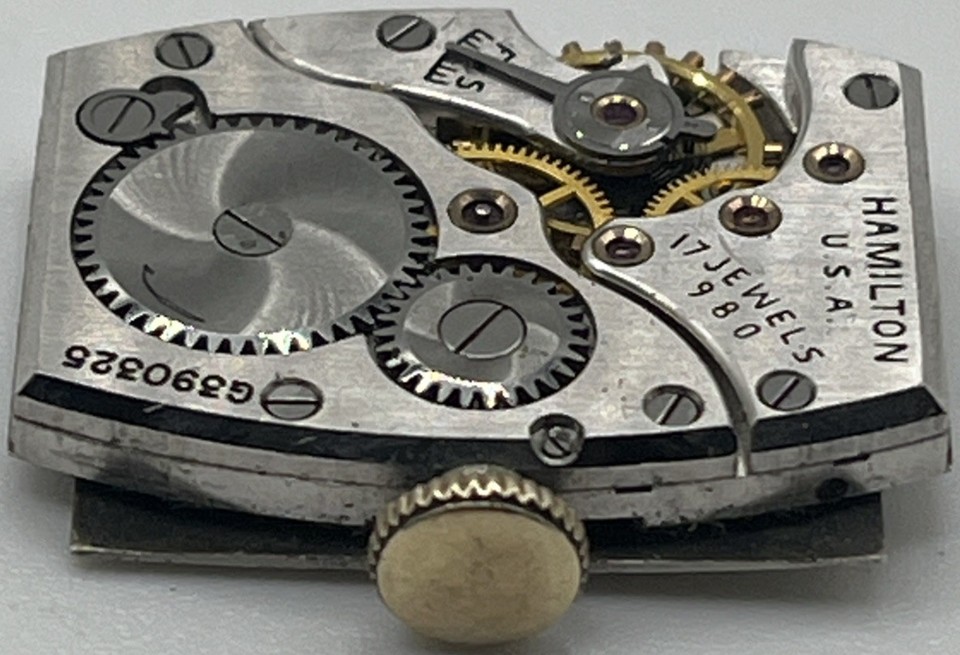 1942 Hamilton 14/0s 17J Grade 980 Model 980 Watch Movement Good Balance ...