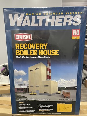 Walthers Cornerstone HO Scale Building/Structure Kit Recovery Boiler ...