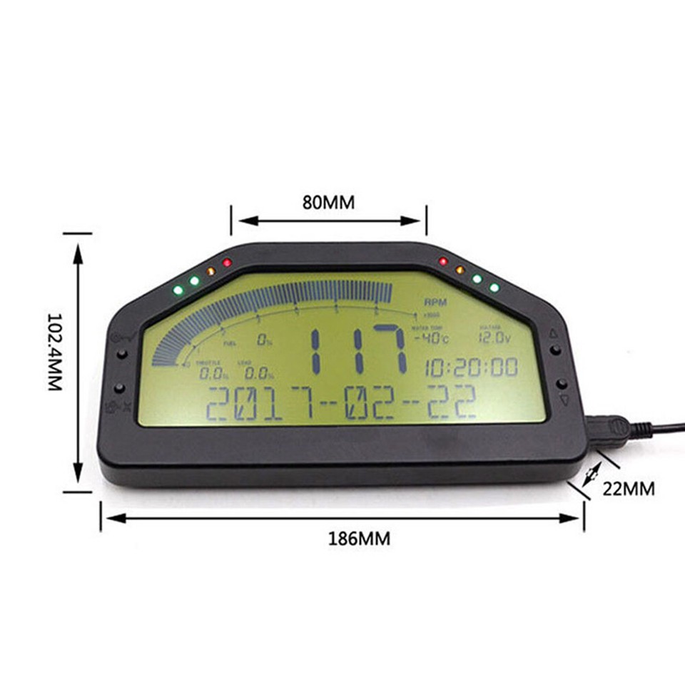 Bluetooth Car Dash Race Display OBD2 Dashboard LCD Screen Digital Gauge ...