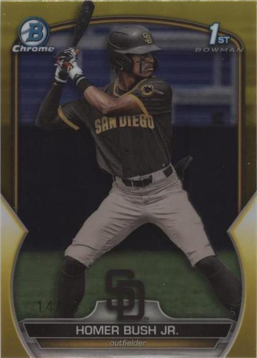 2023 Bowman Draft - Chrome Homer Bush Jr. #BDC-124 Gold Refractor /50 ...