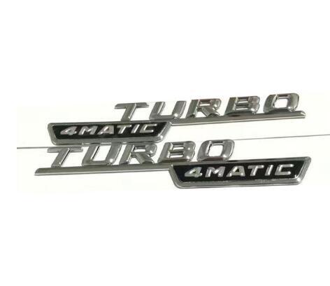 2pcs TURBO For ML GLK 3D Emblem Badge Decal Trunk Rear Chrome Letters ...