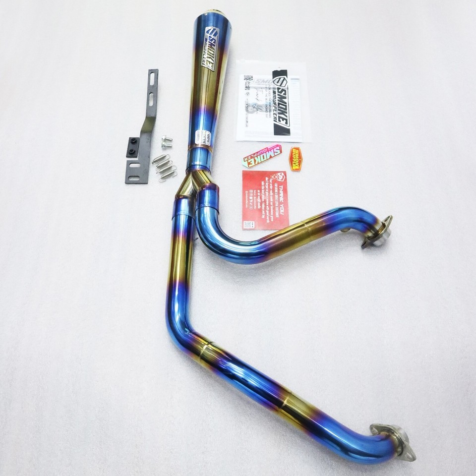 Harley-Davidson Road King Street Glide Exhaust 2 in 1 Headers Blue ...