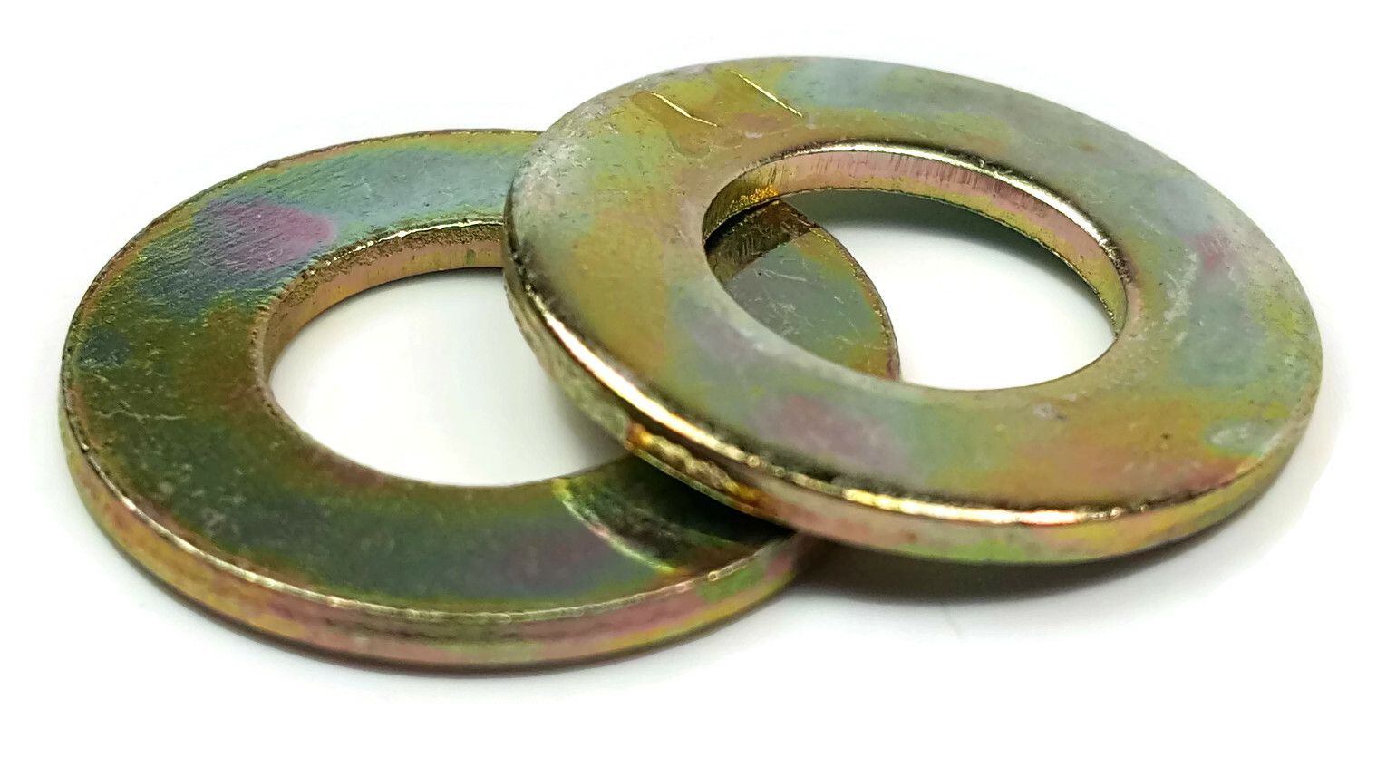 USA Flat Washers Grade 8 Yellow Zinc SAE Round Washers - Sizes 1/4" - 1 ...
